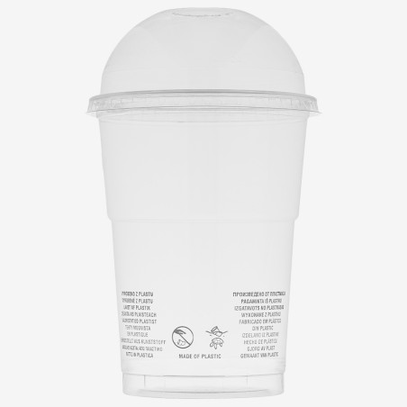 Transparent rPET cups top 95 mm 400 ml 50 pcs - Beer, juices, cocktails ...