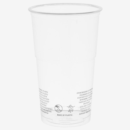 Transparent rPET cups top 95 mm 400 ml 50 pcs - Beer, juices, cocktails ...